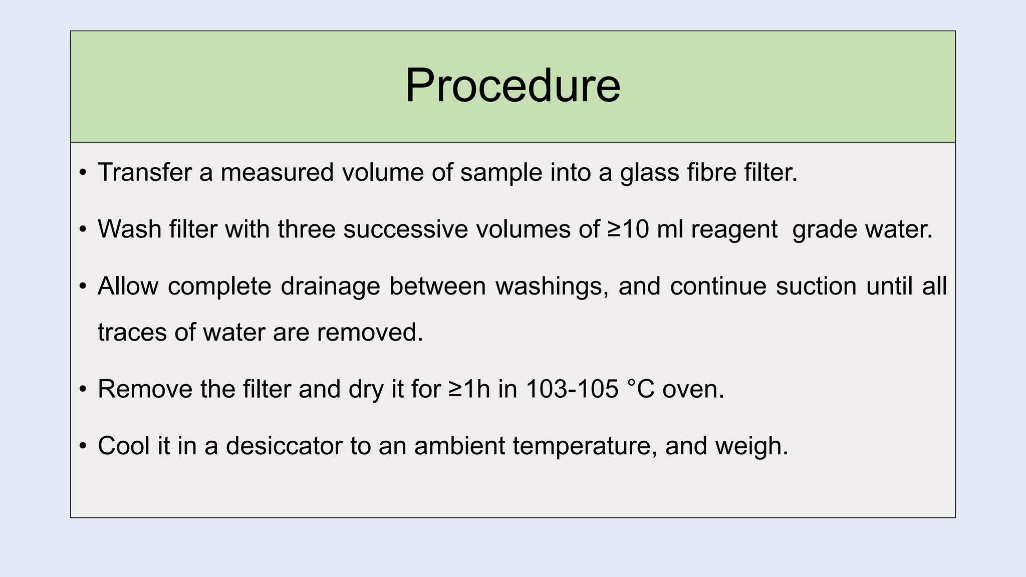 Estimation of total solids, total suspended solids and total dissolved ...