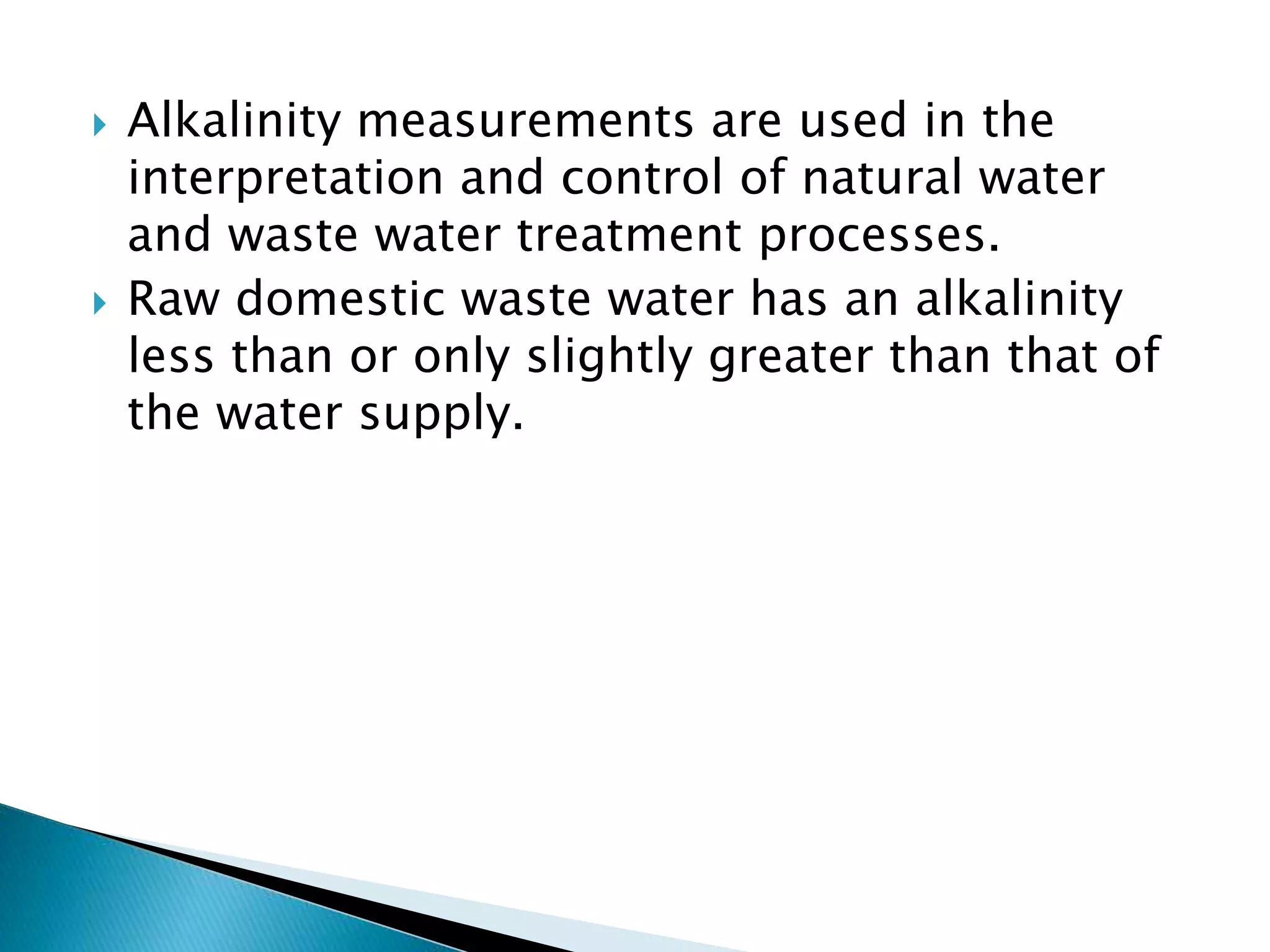 Estimation of types of alkalinity in waste water samples | PPTX