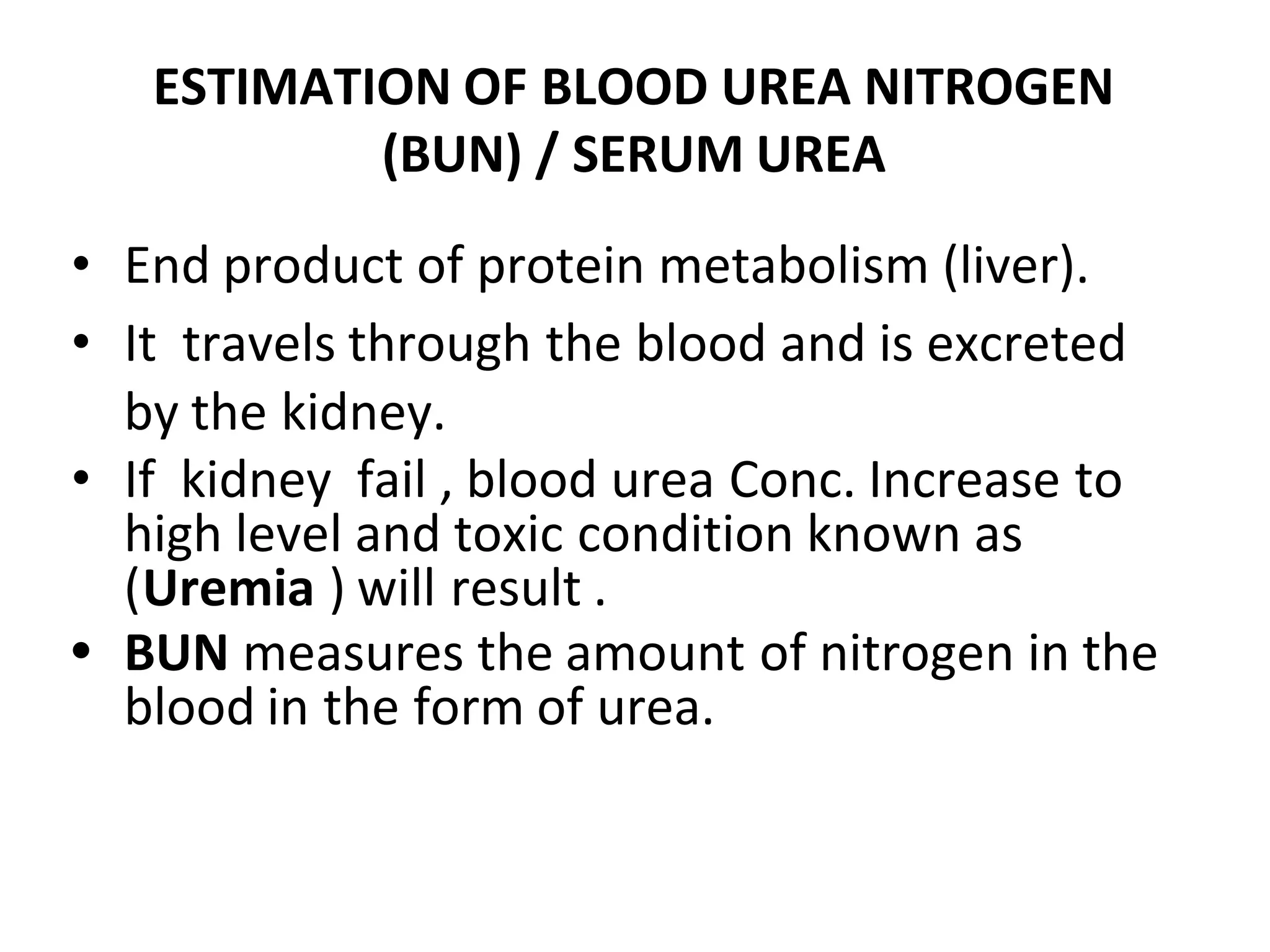 ESTIMATION OF Urea this shows how we find urea levels | PDF