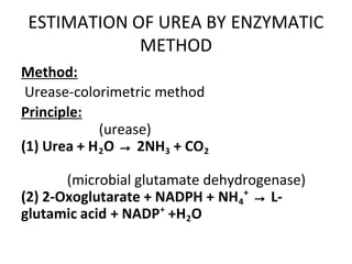 ESTIMATION OF Urea this shows how we find urea levels | PDF