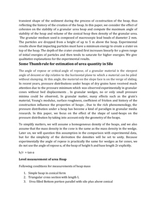 Estimation of urea in silo | PDF