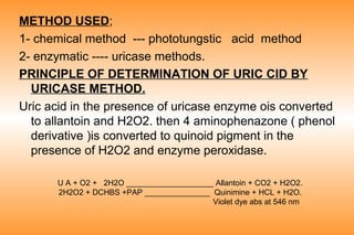 Estimation of uric acid | PPT