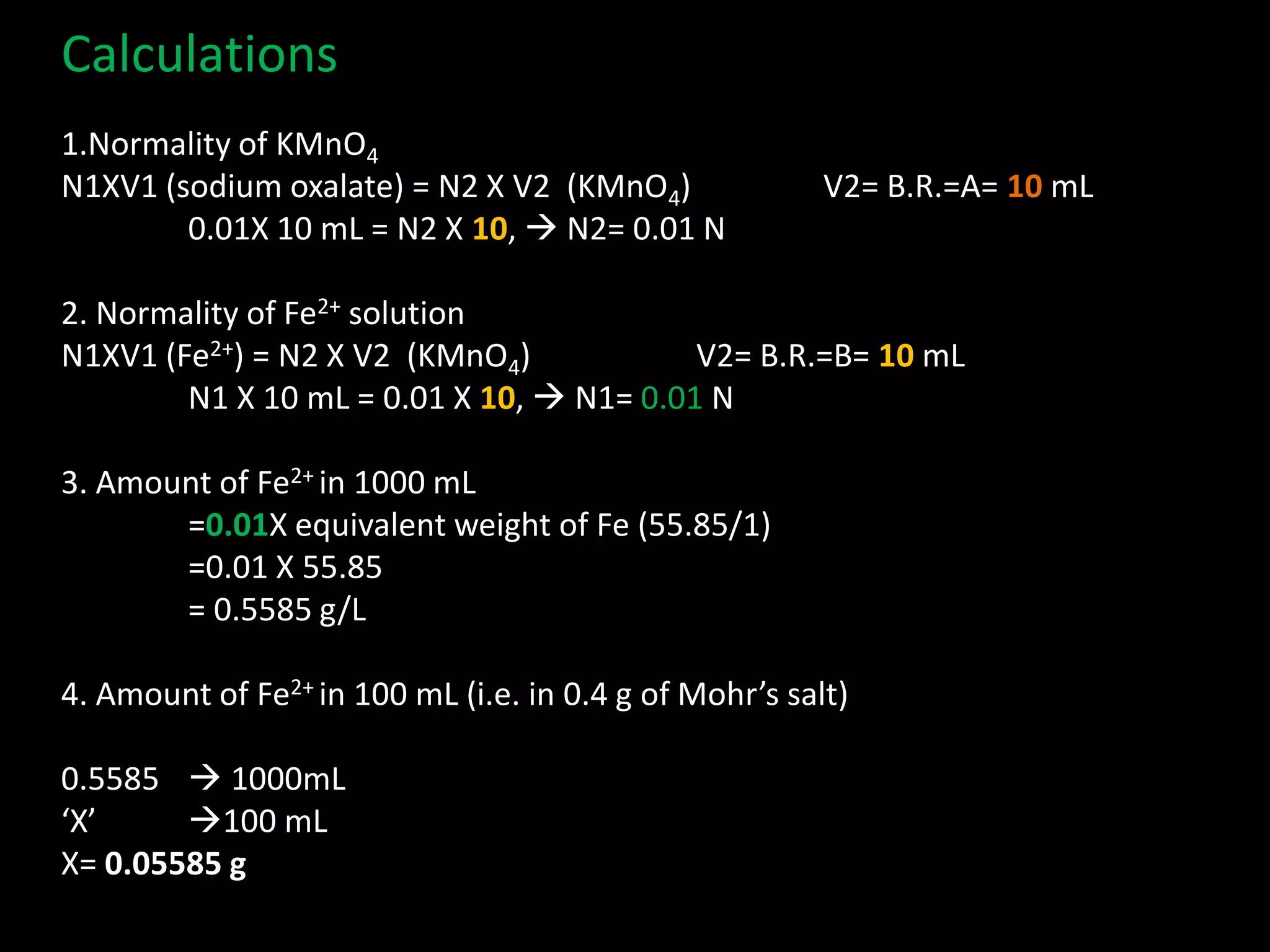 Estimation of water of crystallization in mohr’s salt by titrating with ...