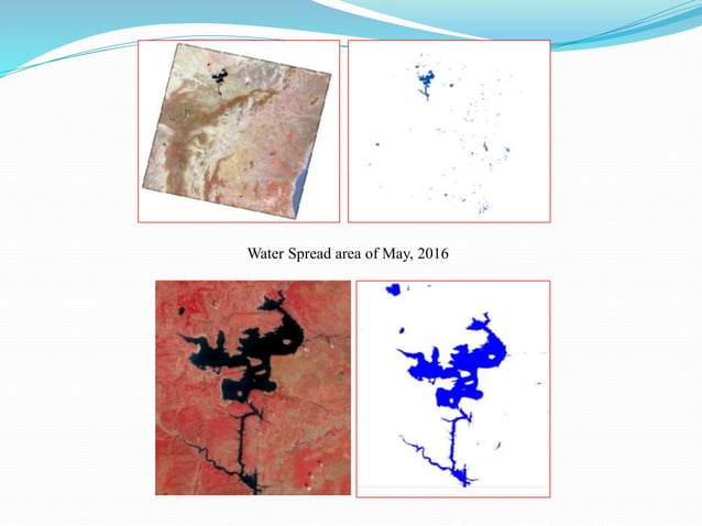 Estimation of water spread area using rs and gis | PPTX