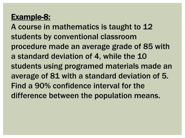 Estimation part II | PPT