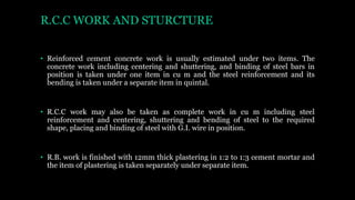 Estimation and costing of civil engineering works | PPTX