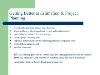 Estimation & project planning | PPT
