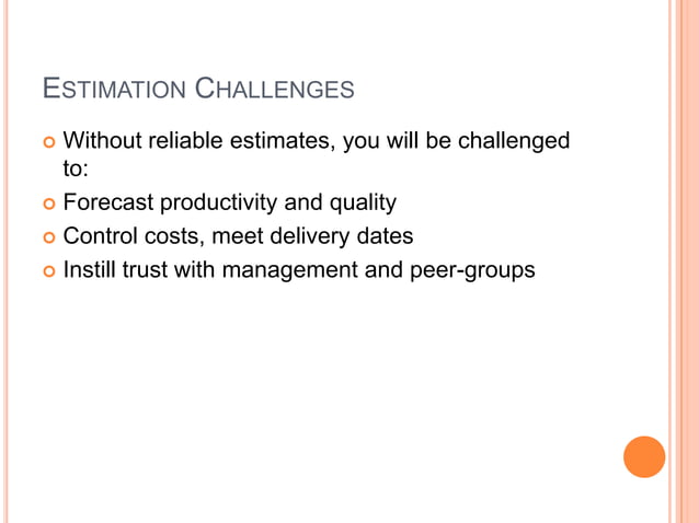 Estimation & project planning | PPT