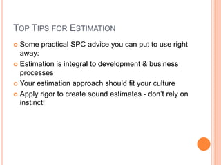 Estimation & project planning | PPTX
