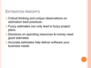 Estimation & project planning | PPTX