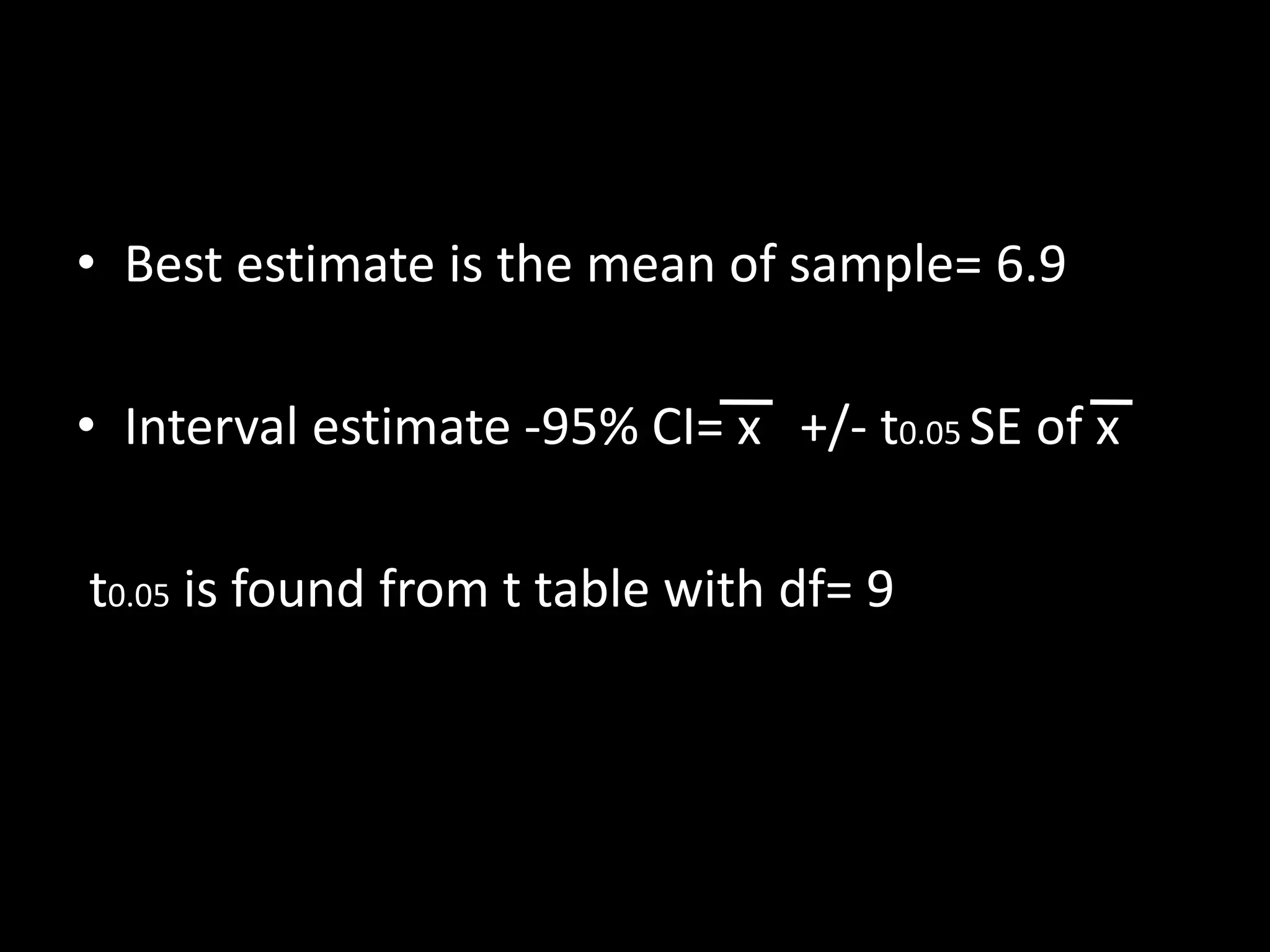 Statistical Estimation Pptx 2719