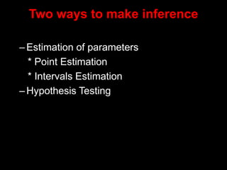 Statistical Estimation | PPTX