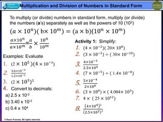 Estimation, Approximation and Standard form | PPT