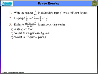 Estimation, Approximation and Standard form | PPT