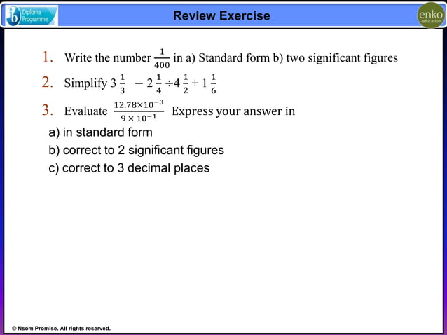 Estimation Approximation And Standard Form Ppt