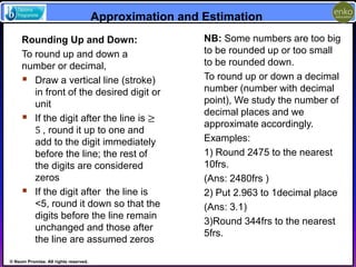 Estimation, Approximation and Standard form | PPTX