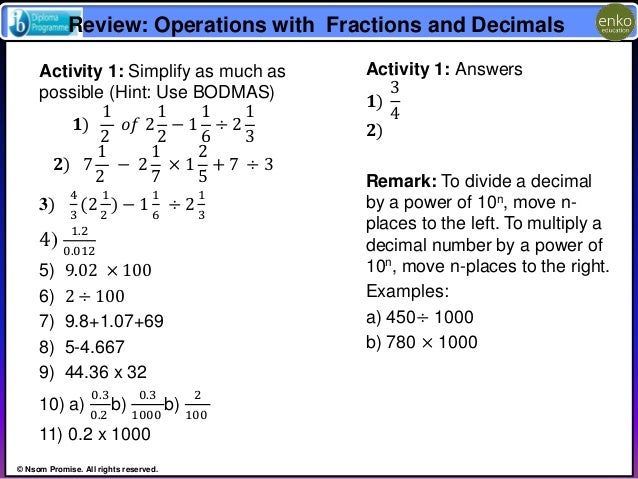 Estimation, Approximation And Standard Form