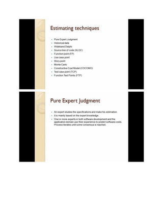 Software Estimations techniques | PDF