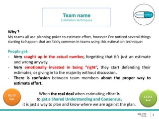 Estimation techniques workshop - february 2014 | PPT