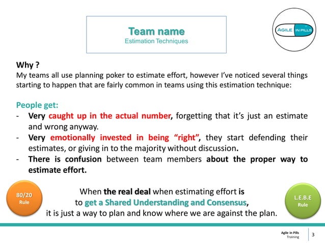 Estimation techniques workshop - february 2014 | PPT
