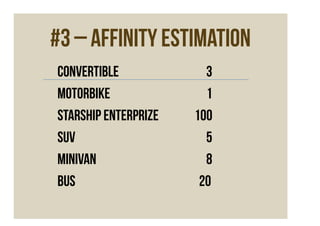Agile estimation techniques workshop | PDF