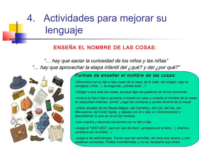 "Estimulación del lenguaje oral en el hogar" | PPT