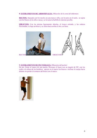Estiramientos musculares y ejercicios | DOC
