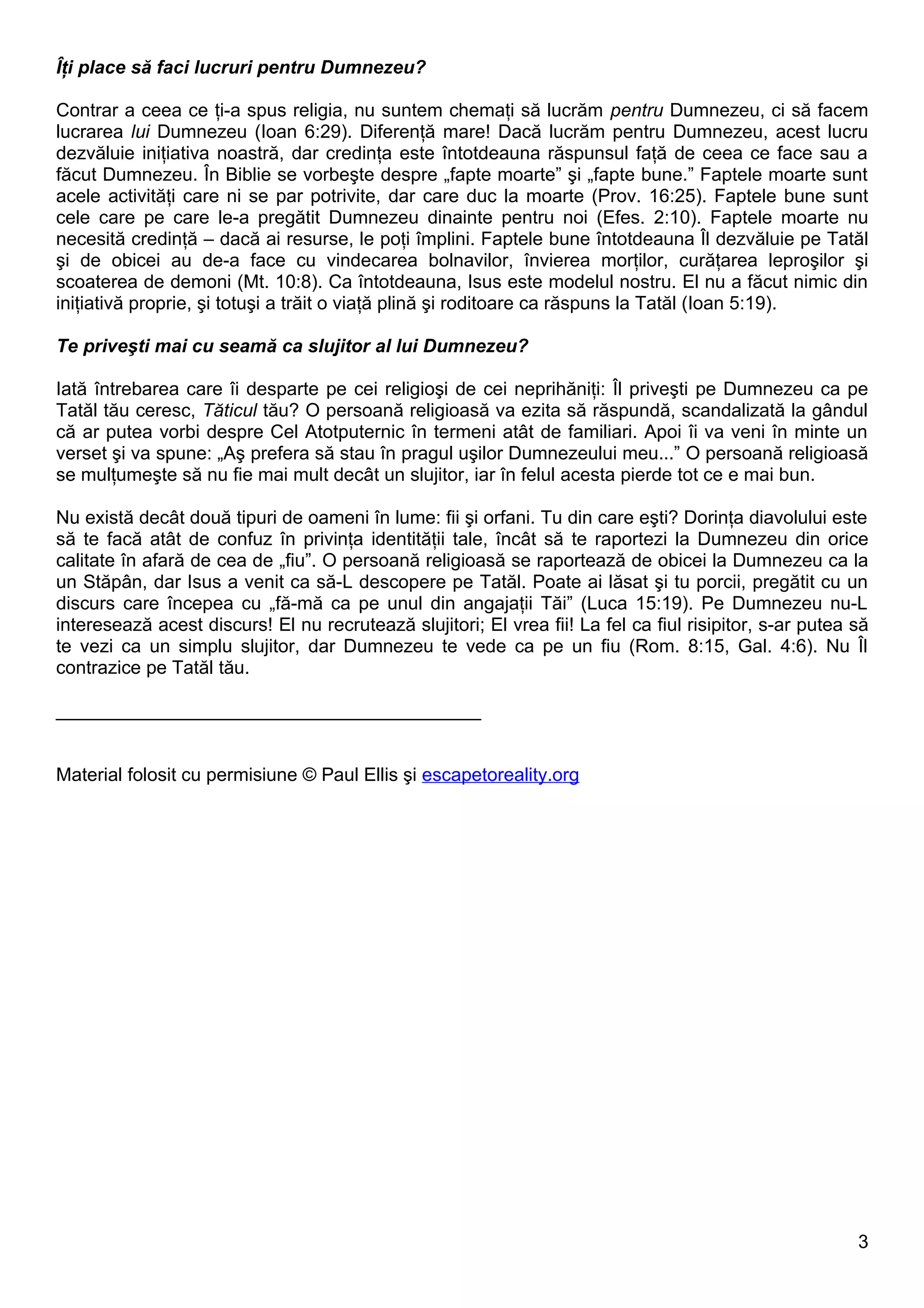 Esti religios? | DOC