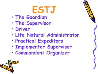 ESTJ--The GUARDIAN.ppt