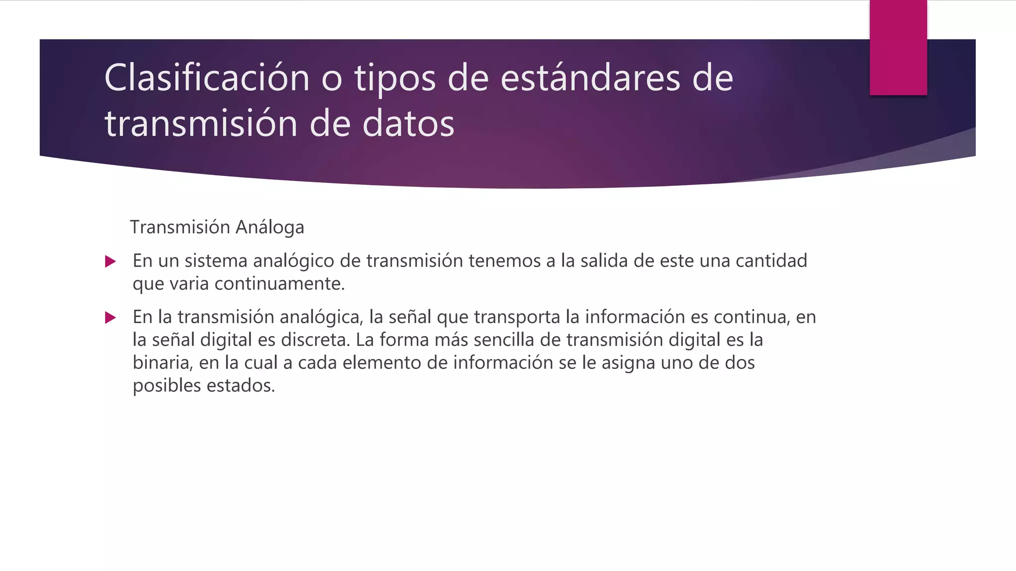 Estándares de transmisión de datos | PPT