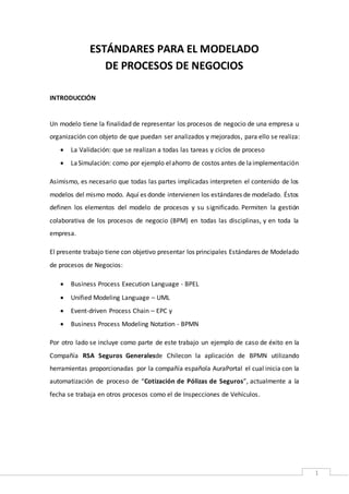 Estándares para el Modelado de Procesos de Negocios | DOCX