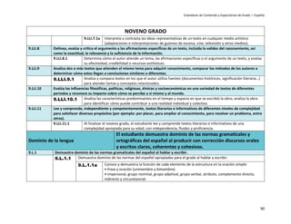 Estándares y Expectativas Español grado 9.pdf