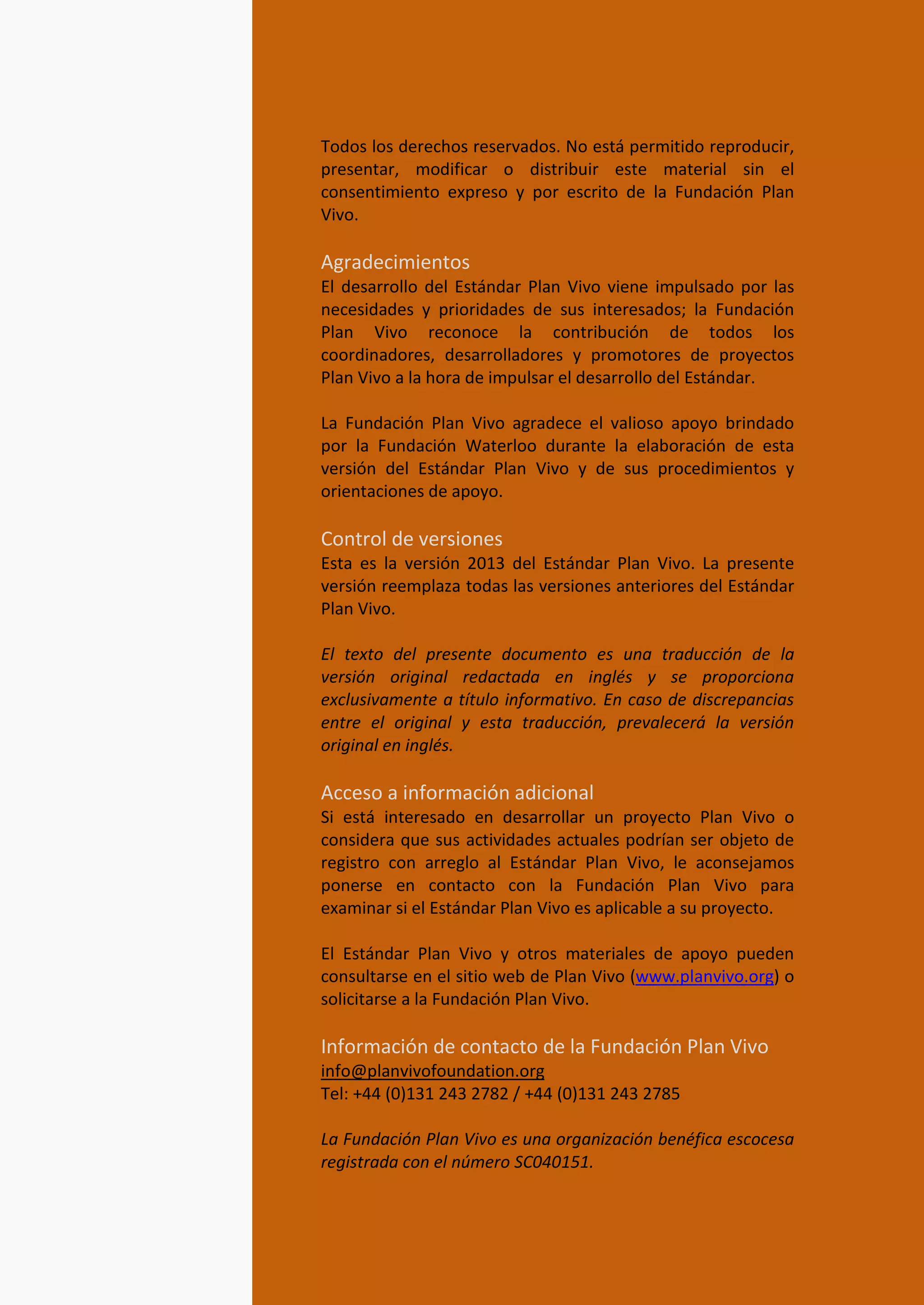 Estándar Plan Vivo | PDF | Agriculture | Industries