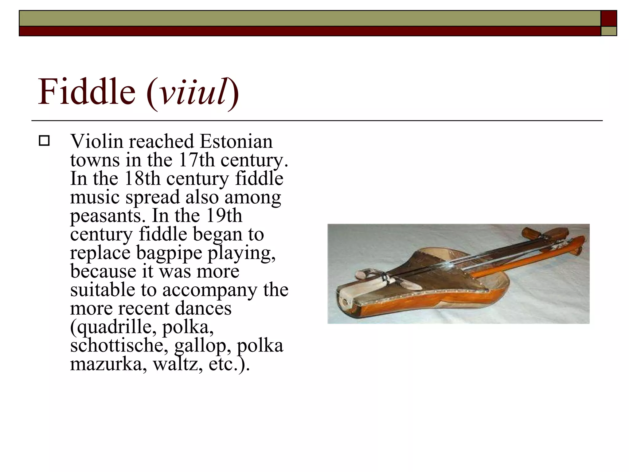 Estonian Traditional Musical Instruments | PPT