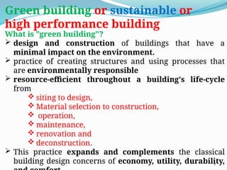 Comprehensive Guide to Green Buildings: Principles, Benefits, and ...