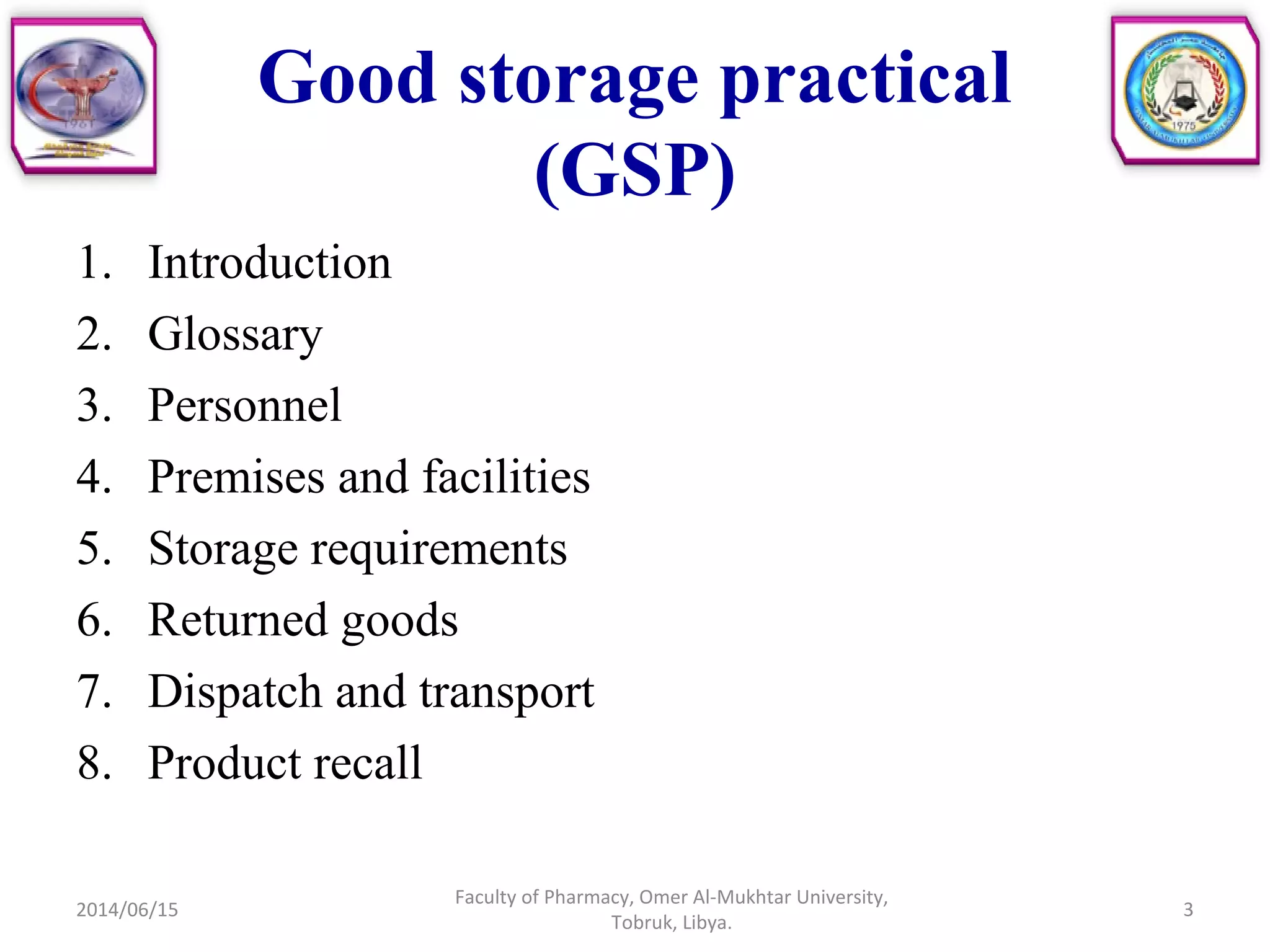 Storage of pharmaceutical products | PPT