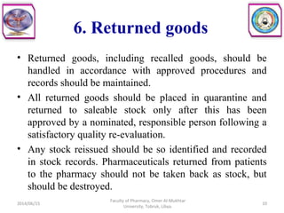 Storage of pharmaceutical products | PPT