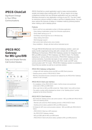 iPECS Enterprise Solutions Brochure | PDF
