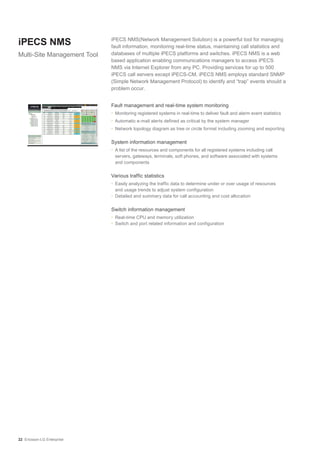 iPECS Enterprise Solutions Brochure | PDF