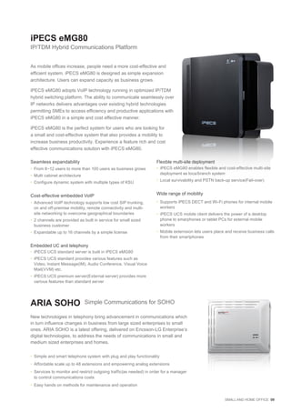 iPECS Enterprise Solutions Brochure | PDF