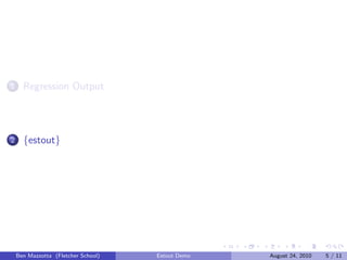 Estout demo | PDF | Technology & Computing