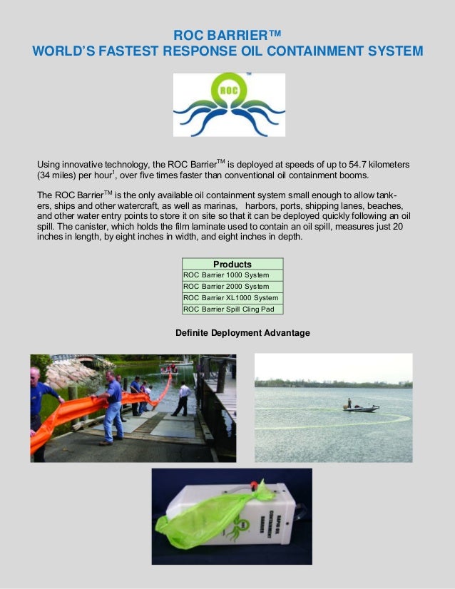 Oil Spill prevention, detection, response, containment, cleanup, disp…