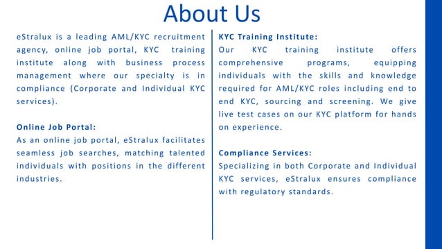 eStraLux end to end KYC Training with certification | PDF