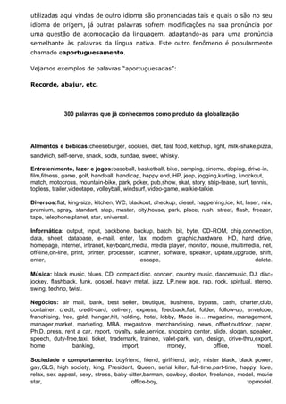 Estrangeirismo e sua Influência | PDF