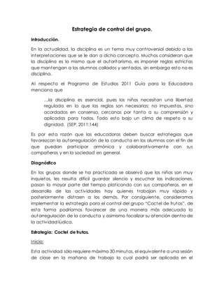 Estrategia de Control de Grupo 3 | PDF