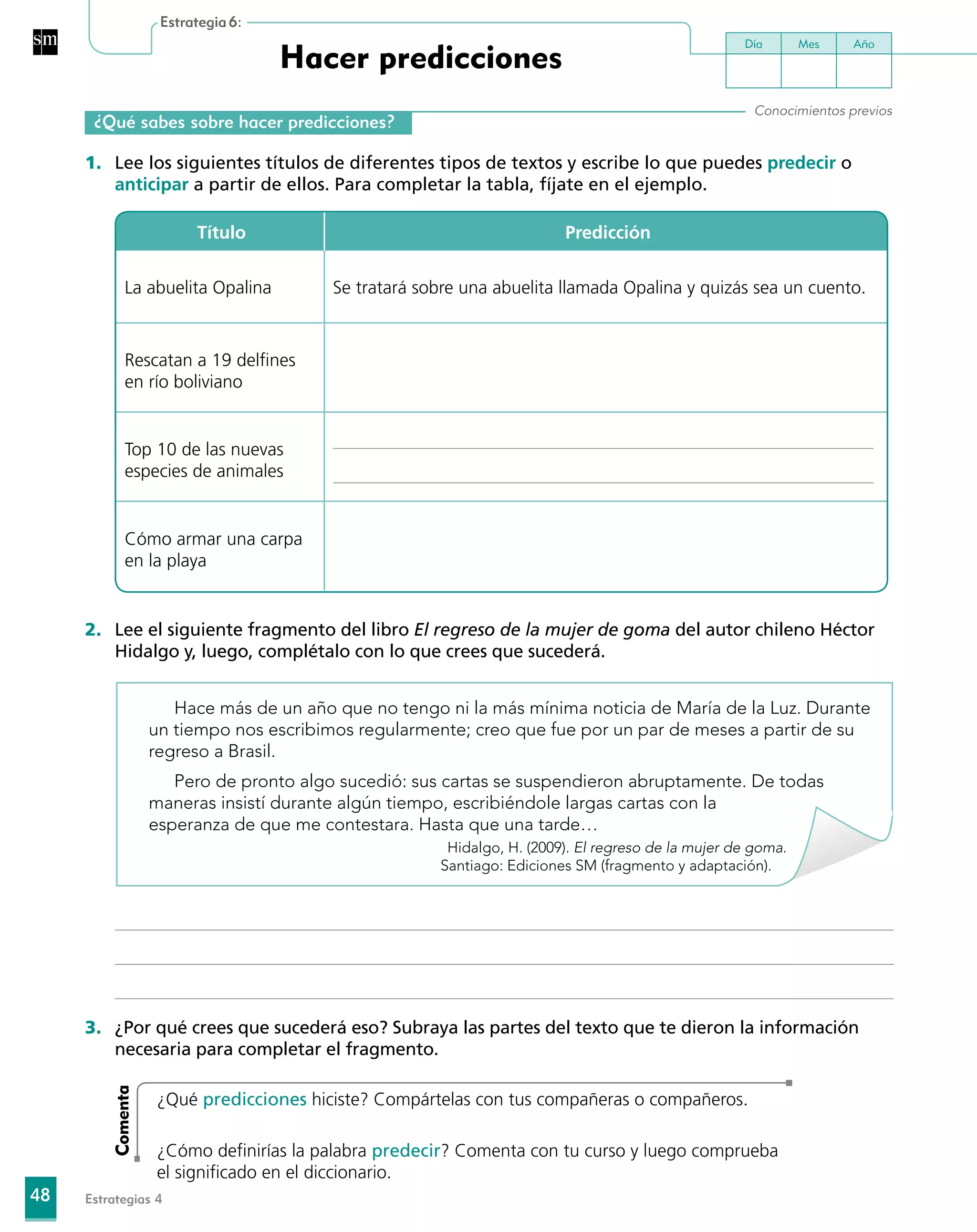 Estrategia6 hacer predicciones | PDF