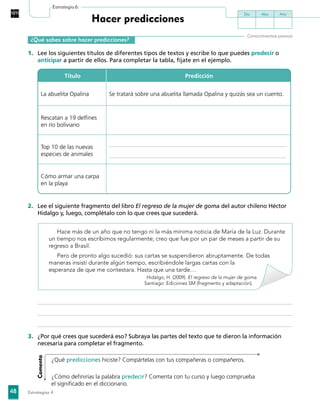 Estrategia6 hacer predicciones | PDF