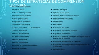 Estrategia de comprension lectora | PPTX