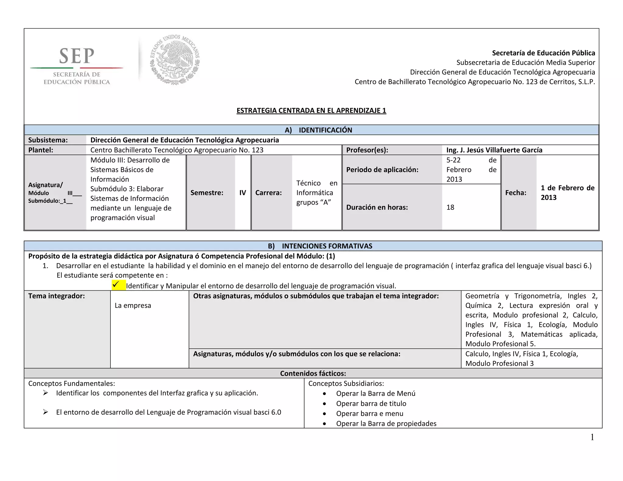 Estrategia didactica 2013 villafuerte | PDF