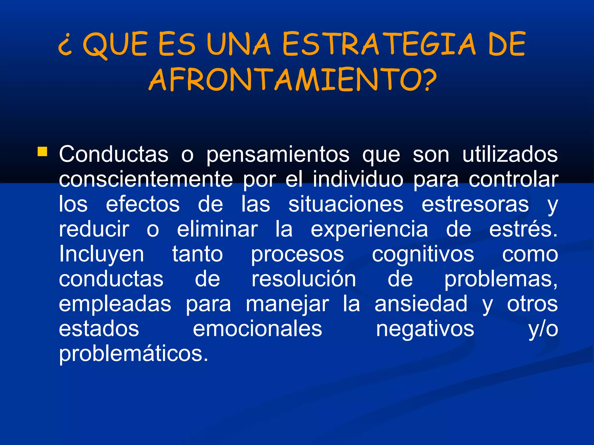 Estrategias de afrontamiento a nivel laboral | PPT
